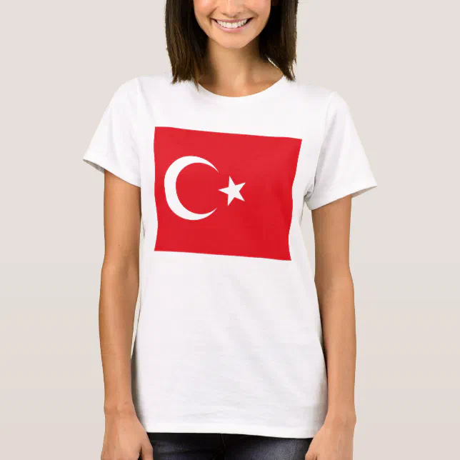 Women T Shirt with Flag of Turkey | Zazzle