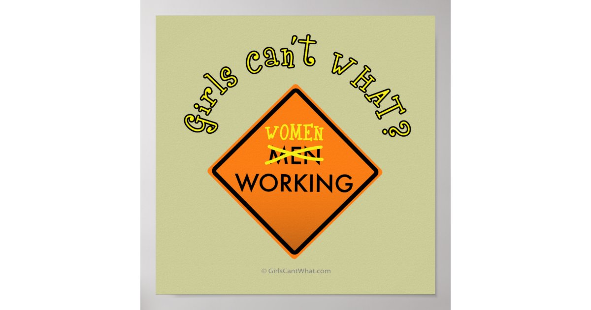 Women Working Sign | Zazzle