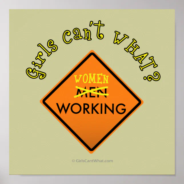 Women Working Sign | Zazzle