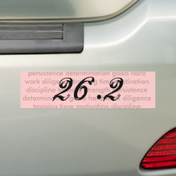 Womens 26.2 marathon bumper sticker | Zazzle