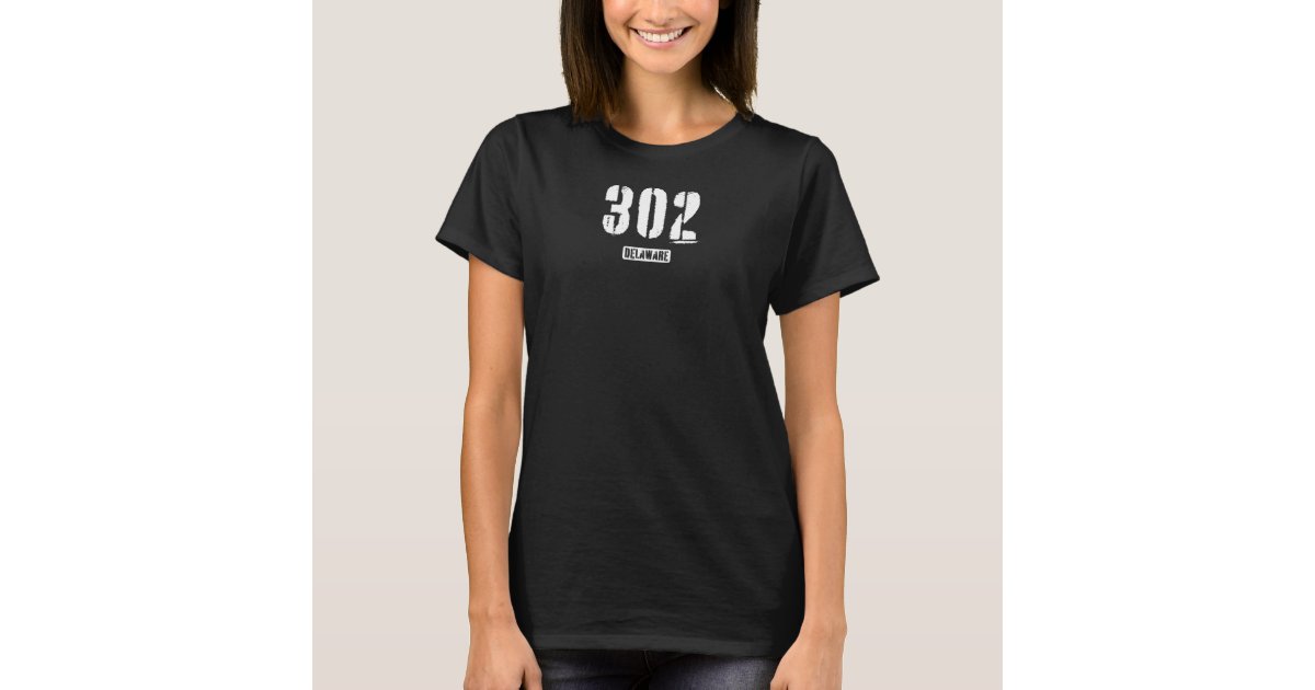 Womens 302 Delaware Rough Stencil T-Shirt | Zazzle