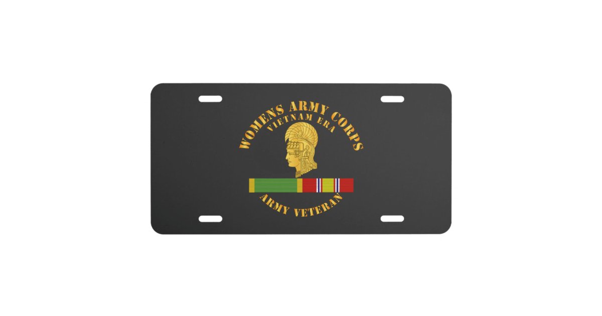 Womens Army Corps Vietnam Era - w WAC - NDSM License Plate | Zazzle