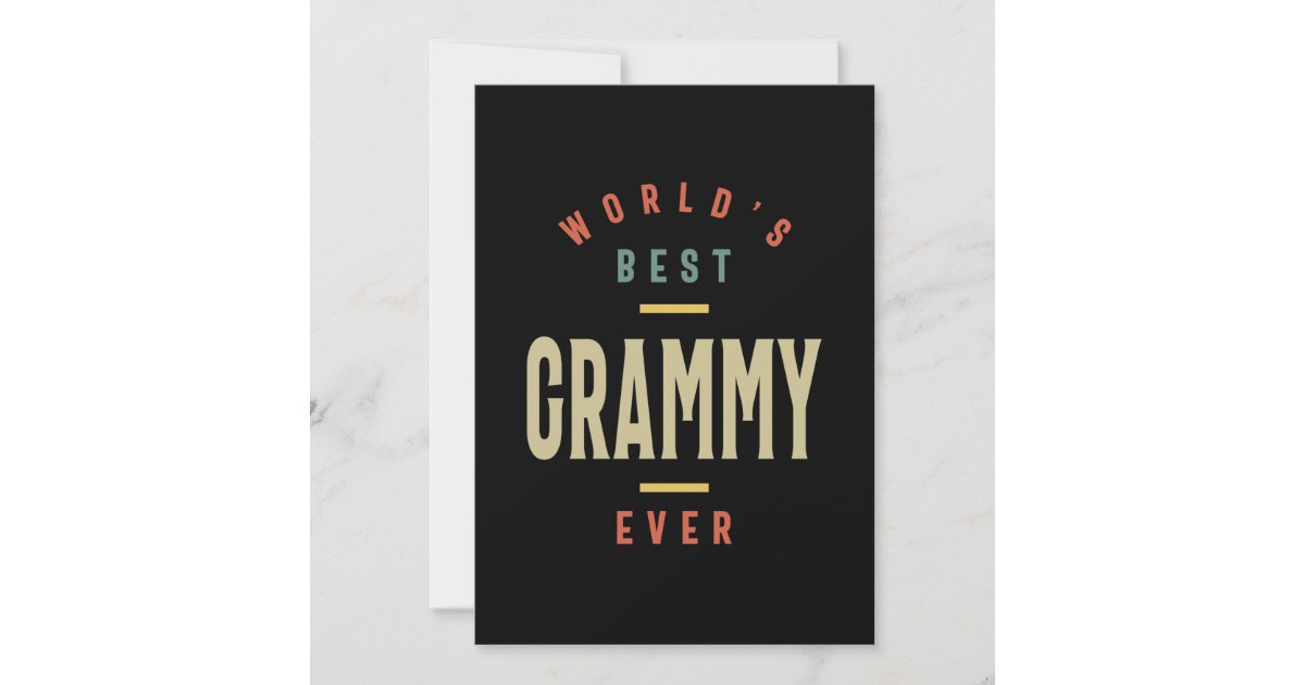 Womens Best Grammy Ever Grandma Gift Invitation | Zazzle