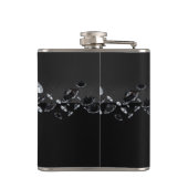 Women's Black Sparkly White Diamond Flask | Zazzle