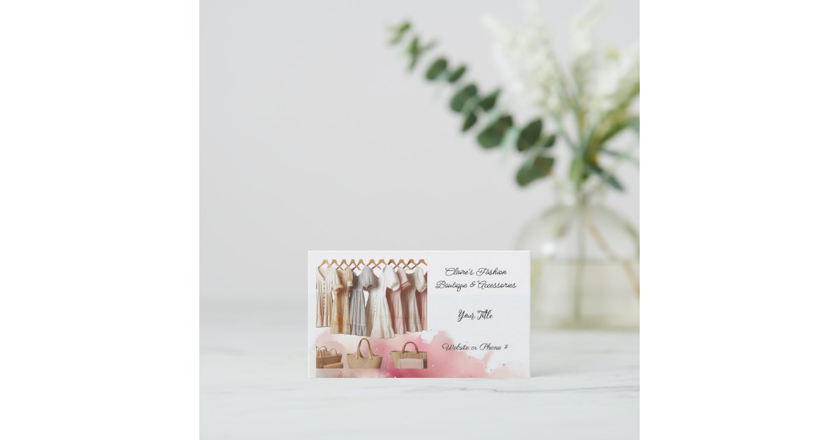 Women's Clothing Boutique Accessory Business Card | Zazzle
