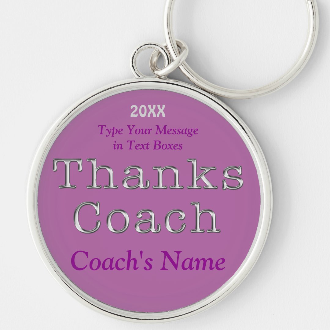 Womens Coach Gifts Pretty Personalized Keychains | Zazzle