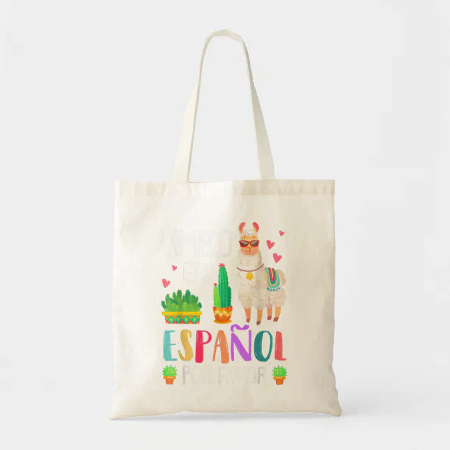 Womens En Espanol Por Favor Bilingual Spanish Teac Tote Bag | Zazzle