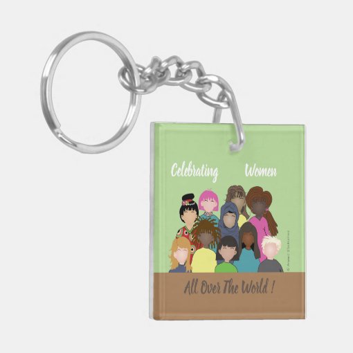 Women's faces | Equality | feminist keychain | Zazzle