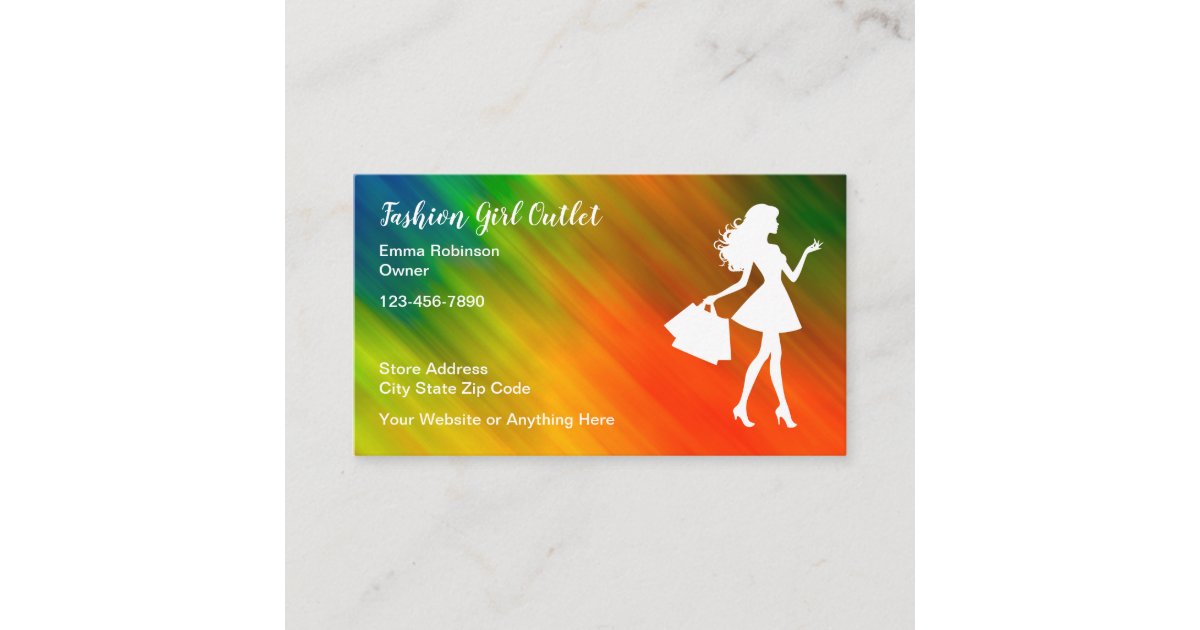 Women's Fashion Retail Store Business Cards | Zazzle