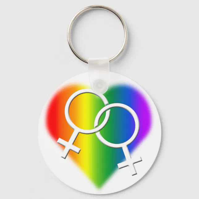Women's Gay Pride Keychain Rainbow Love Keychain | Zazzle