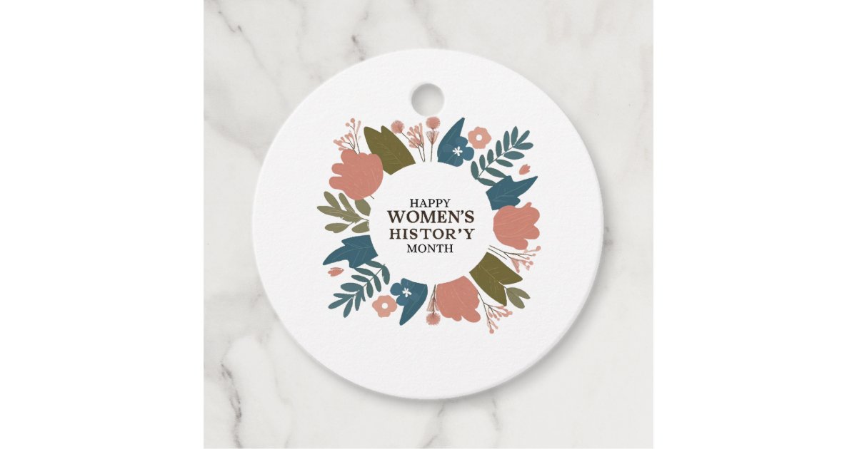 Women's History Month Favor Tags | Zazzle