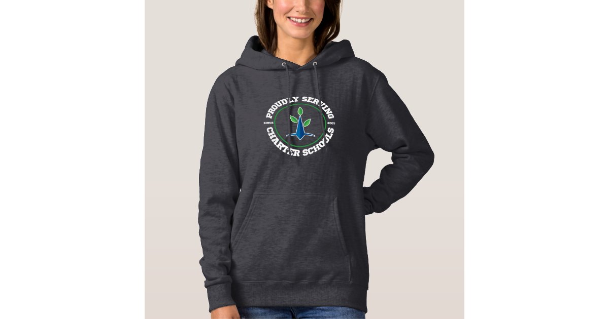 Women's Hoodie, Proudly Serving (White Lettering) Hoodie | Zazzle