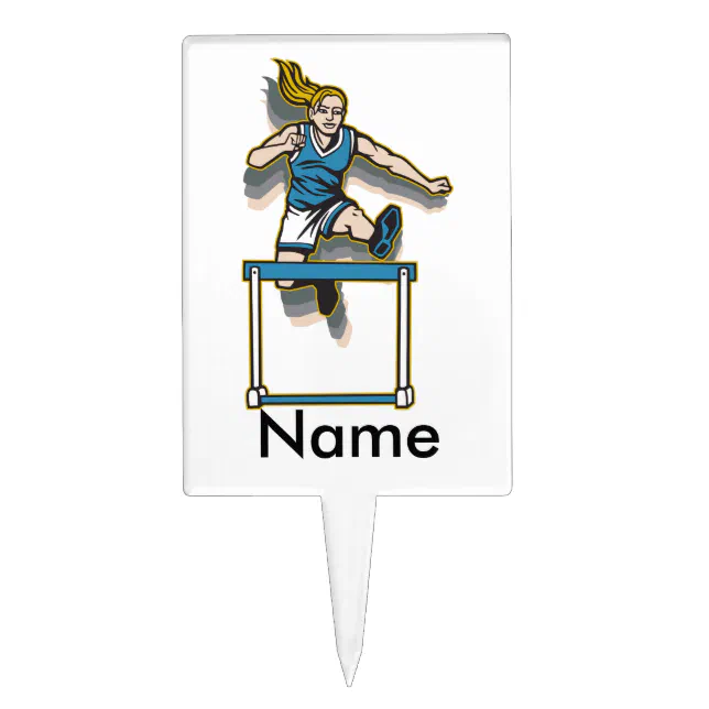 Women's Hurdles Cake Topper | Zazzle