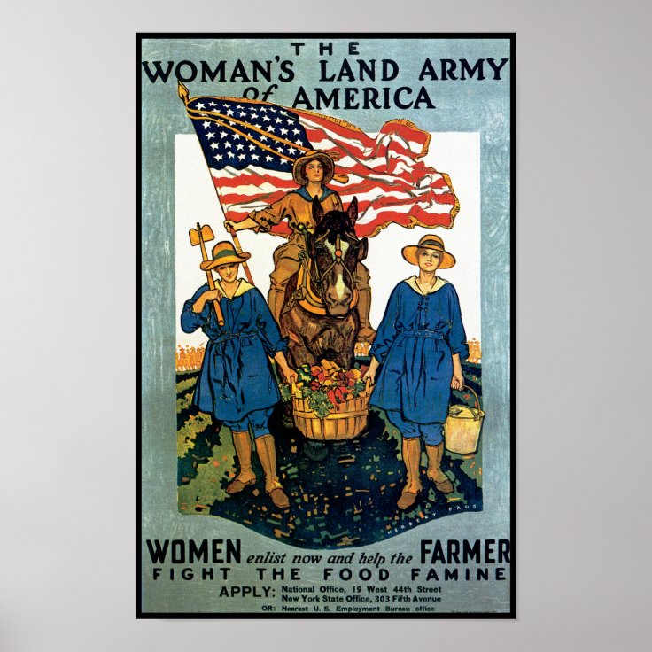 Women's Land Army Poster | Zazzle