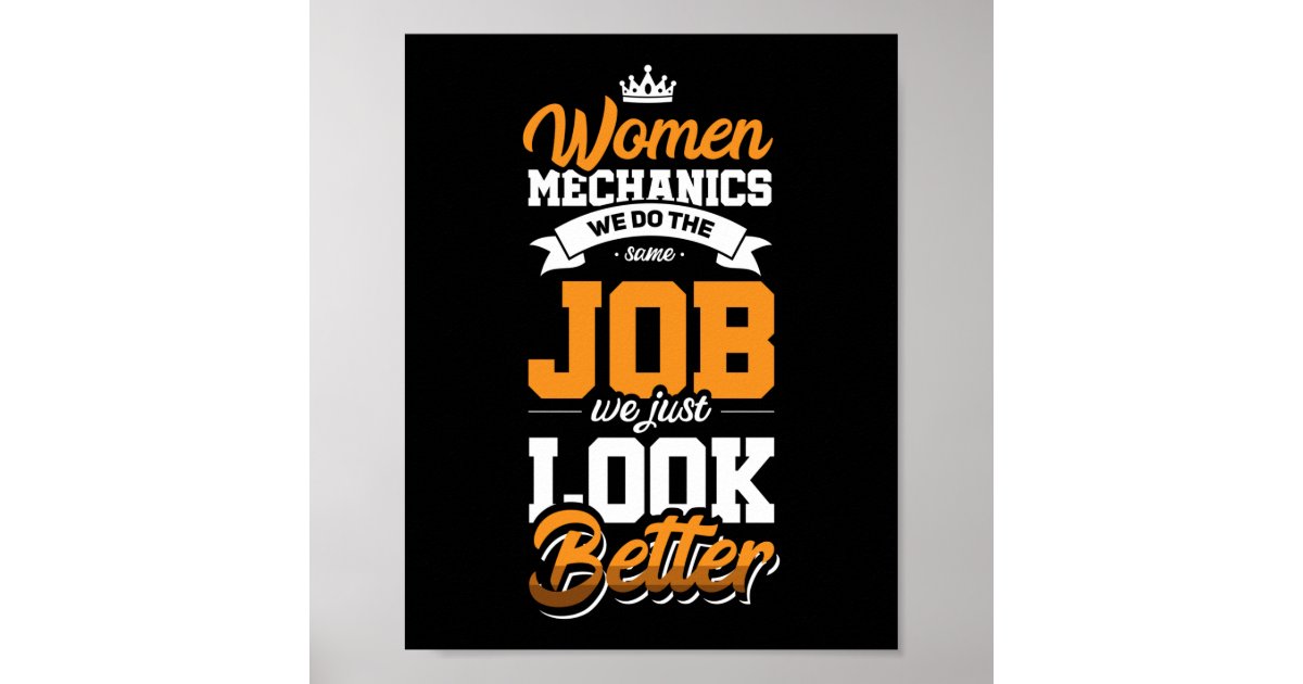Womens Mechanic Aircraft Mechanic Diesel Mechanic Poster | Zazzle