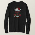 Womens Personalized Momo Claus Santa Hat Red Plaid T-Shirt | Zazzle
