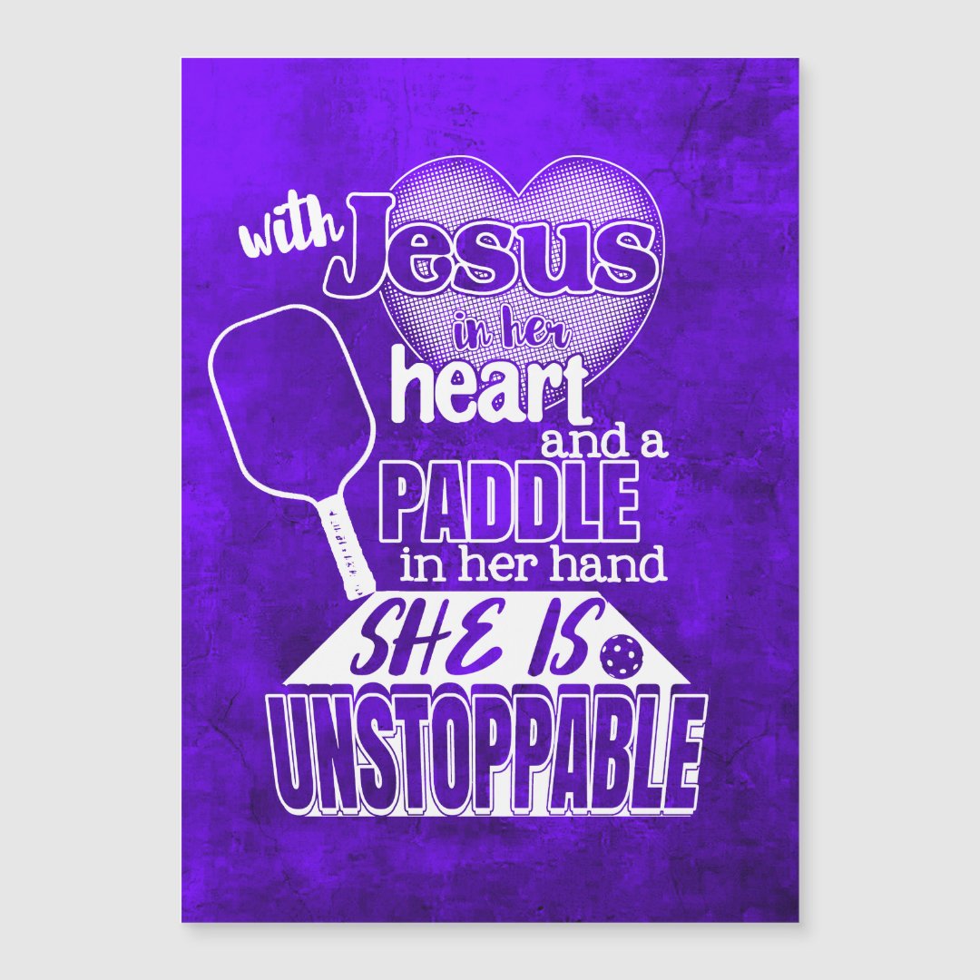 Womens Pickleball Paddle and Jesus Card | Zazzle