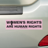 WOMEN'S RIGHTS ARE HUMAN RIGHTS BUMPER STICKER | Zazzle