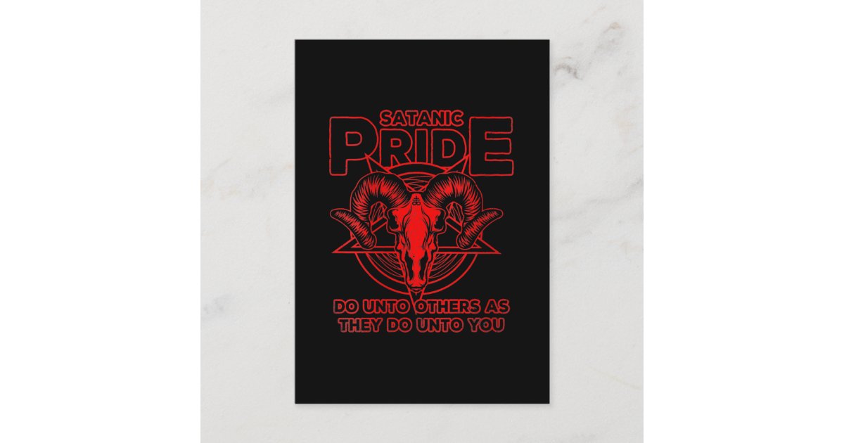 Womens Satanic Pride Satanism Pagan Goat Satan Enclosure Card | Zazzle