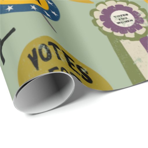 Womens Suffrage Movement Memorabilia Collage Print Wrapping Paper | Zazzle