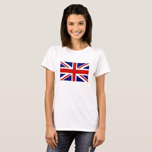 Women's T Shirts with British Union Jack flag | Zazzle