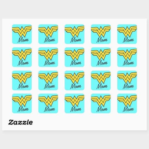 Wonder Mom Classic Square Sticker | Zazzle