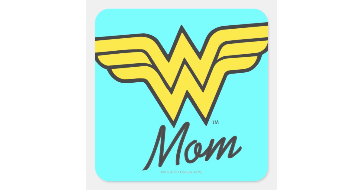 Wonder Mom Classic Square Sticker | Zazzle