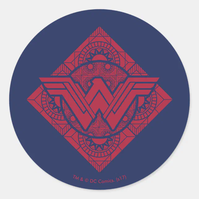 Wonder Woman Amazonian Symbol Classic Round Sticker | Zazzle