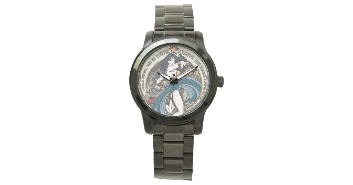 Wonder Woman Art Nouveau Panel Watch | Zazzle
