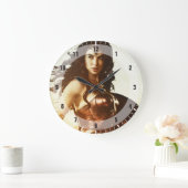 Wonder Woman At Sunset Large Clock | Zazzle