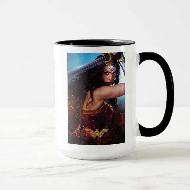 Wonder Woman Blocking With Sword Mug | Zazzle