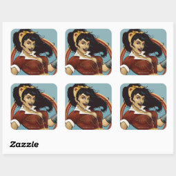 Wonder Woman Bombshell Name Graphic Square Sticker | Zazzle