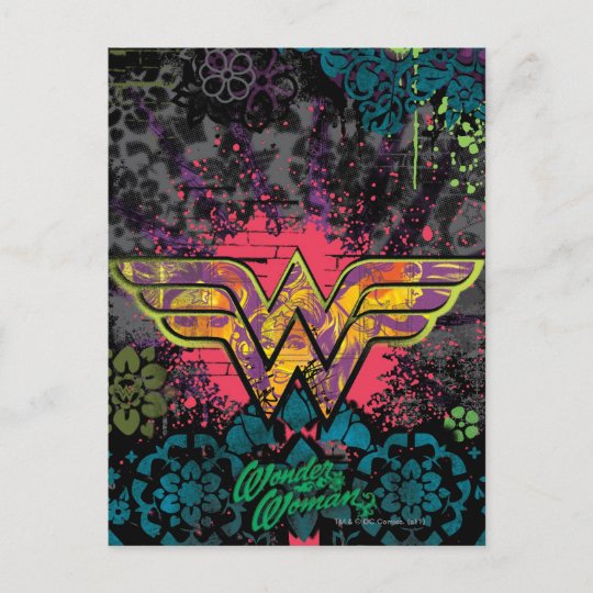 Wonder Woman Brick Wall Collage Postcard | Zazzle.com