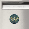 Wonder Woman Brushed Gold Symbol Magnet | Zazzle