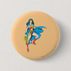 Wonder Woman | Circle & Stars Logo Button | Zazzle.com
