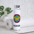 Wonder Woman | Circle | Add Your Name Water Bottle | Zazzle