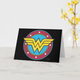 Wonder Woman | Circle & Stars Logo Card | Zazzle