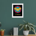 Wonder Woman | Circle & Stars Logo Foil Prints | Zazzle