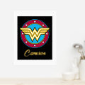 Wonder Woman | Circle & Stars Logo Foil Prints | Zazzle