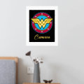 Wonder Woman | Circle & Stars Logo Foil Prints | Zazzle