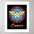 Wonder Woman | Circle & Stars Logo Foil Prints | Zazzle