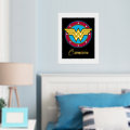 Wonder Woman | Circle & Stars Logo Foil Prints | Zazzle
