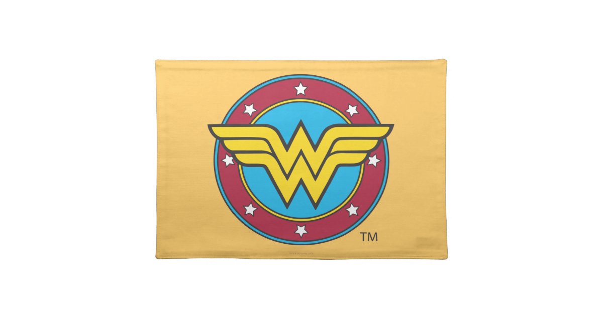 Wonder Woman | Circle & Stars Logo Placemat | Zazzle