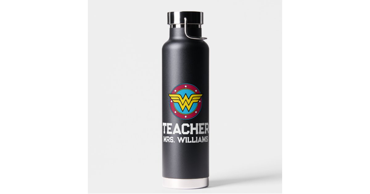 Wonder Woman | Circle & Stars Logo Water Bottle | Zazzle