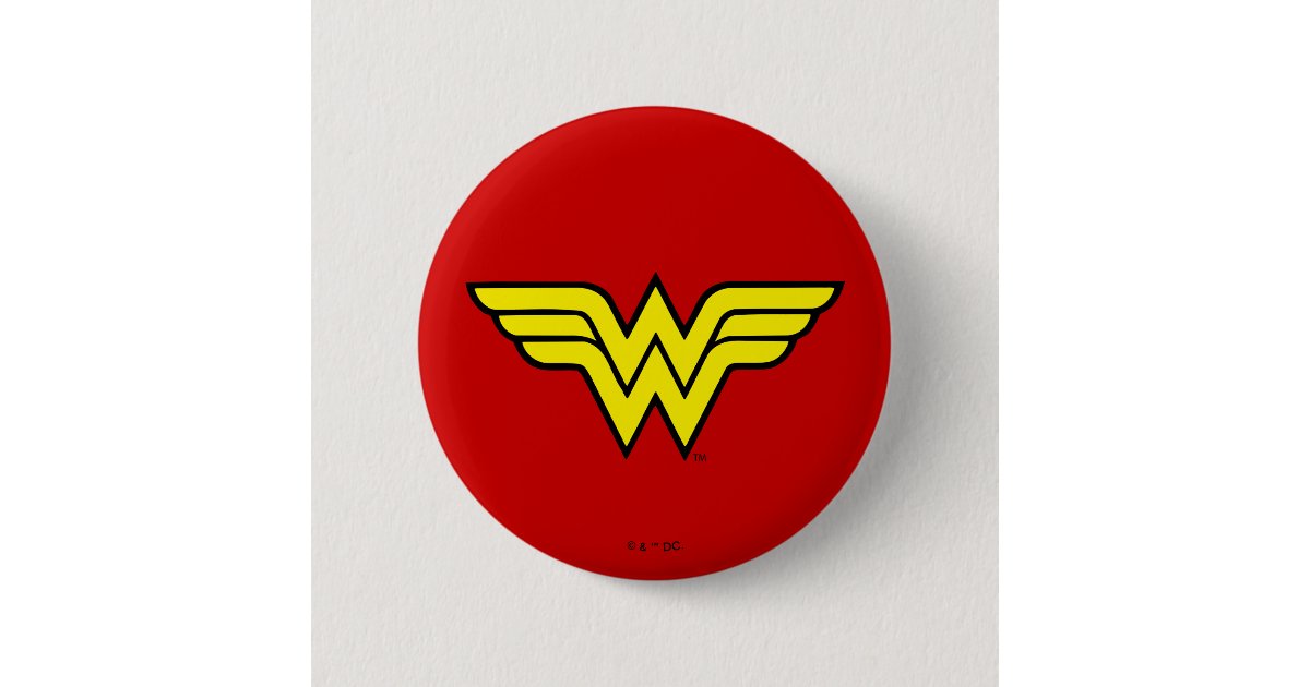 Wonder Woman | Classic Logo Button | Zazzle
