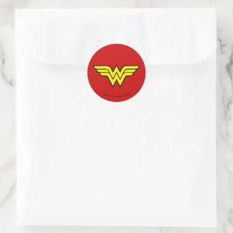 Wonder Woman | Classic Logo Classic Round Sticker | Zazzle