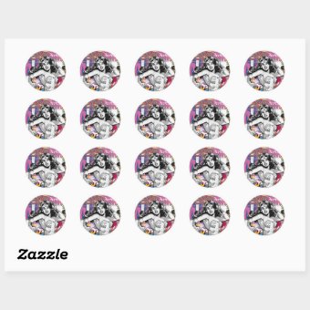 Wonder Woman Collage 3 Classic Round Sticker | Zazzle