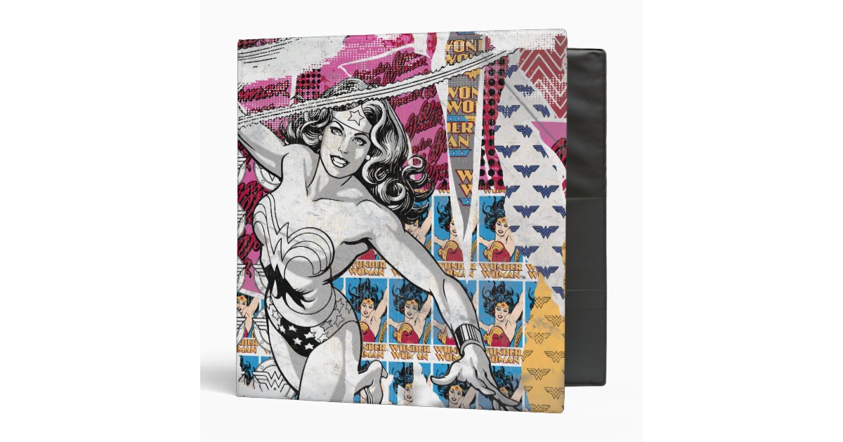 Wonder Woman Collage 5 Binder | Zazzle