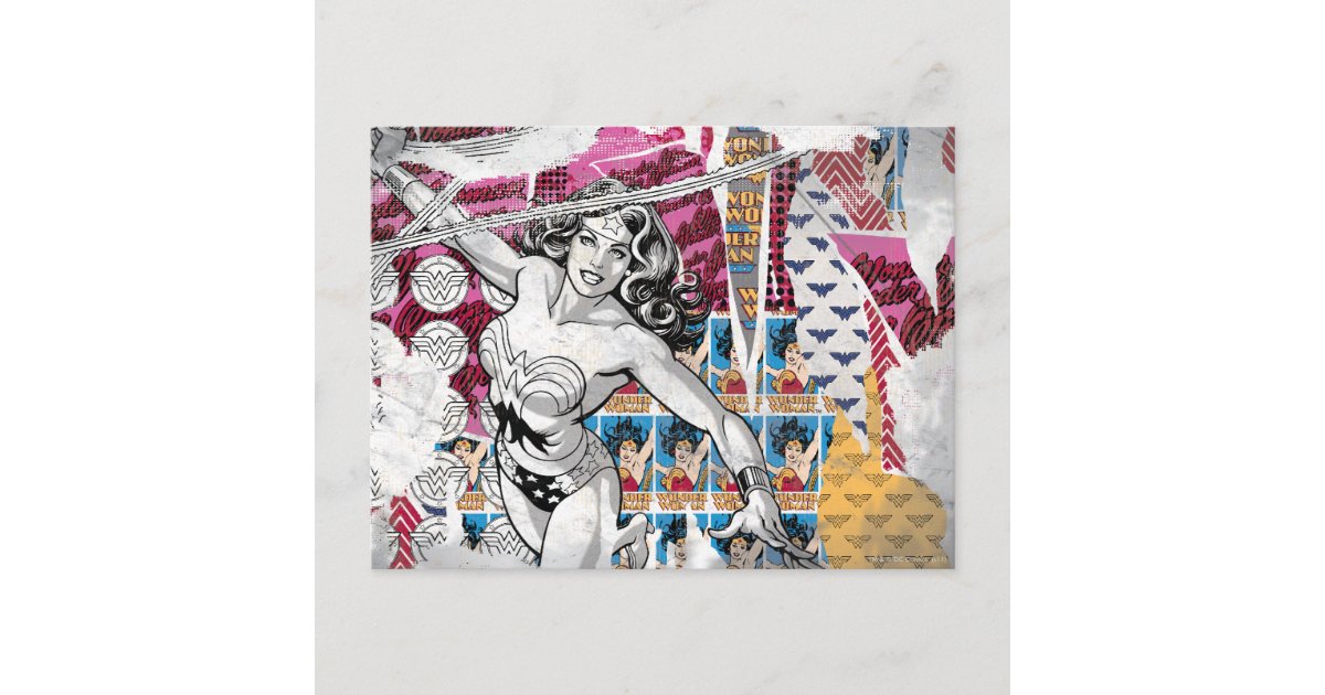Wonder Woman Collage 5 Postcard | Zazzle