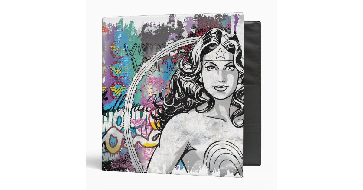 Wonder Woman Collage 6 Binder | Zazzle